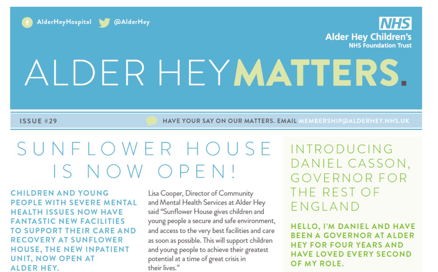 Alder Hey Matters - Latest issue now available - Alder Hey Children's ...