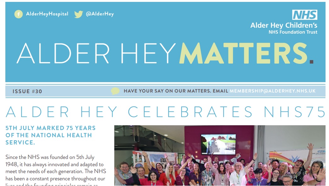 Alder Hey Matters August 2023 - Latest issue now available - Alder Hey ...