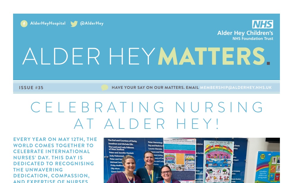 Alder Hey Matters Newsletter - August 2024 - Alder Hey Children's ...