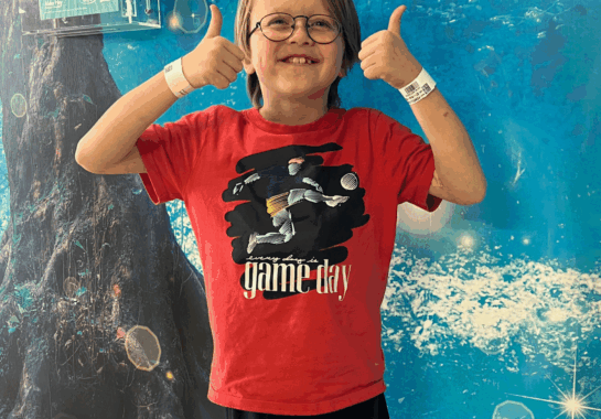 8 year old Harry feels like a superhero taking part in research trial ...